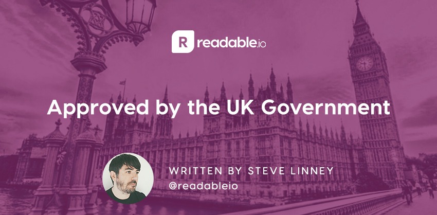 Approved by the UK Government – Readable